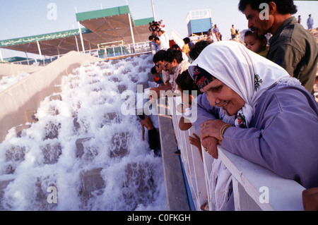 Fresh water flows into the Ajdabiya reservoir near Benghazi storing ...