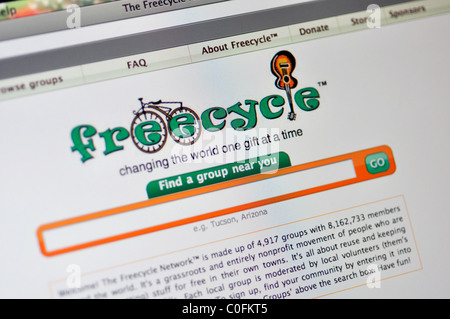 The Freecycle environment network website Stock Photo - Alamy