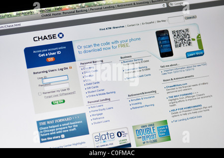 Chase website online screenshot screen shot Stock Photo - Alamy