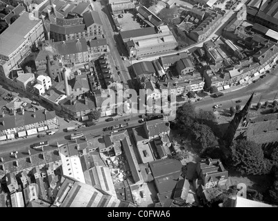 Aerial view Chapel Ash in Wolverhampton at the junction of Tettenhall ...