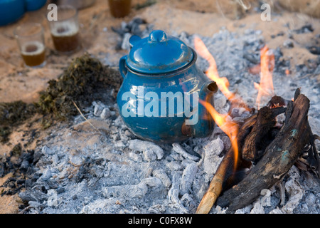 A traditional mint tea prepared by tuareg in desert Stock Photo - Alamy