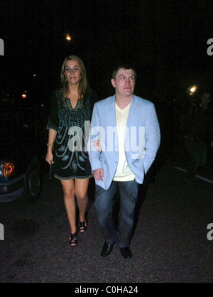Ricky Hatton and his girlfriend Jennifer Dooley leaving the Embassy ...