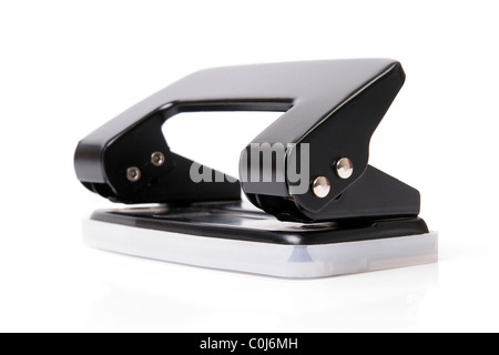 Black office puncher over a white background Stock Photo - Alamy