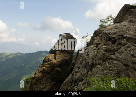 Tenzing rock, a rock climbing area in Darjeeling, West Bengal, India ...