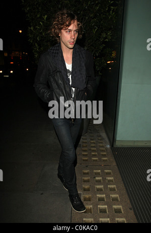 Johnny Borrell arriving at Bungalow 8 for Nick Grimshaw's birthday ...