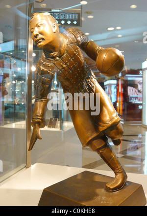 Bronze terra cotta warriors go on display in Beijing, China on August 2 ...