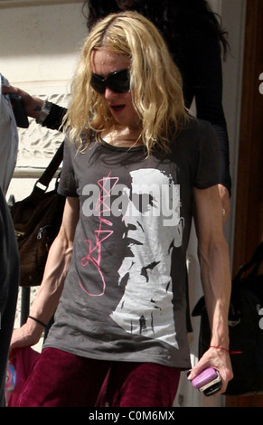 Madonna leaving the gym looking very sweaty London, England - 17.04.08 ...