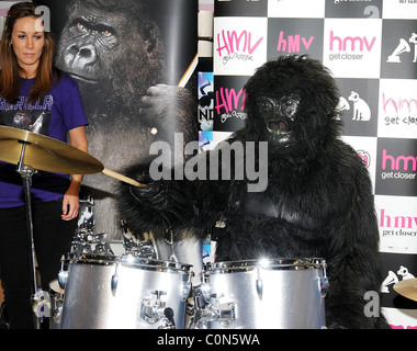 Cadbury’s Drumming Gorilla from the Cadbury's TV advert featuring the ...