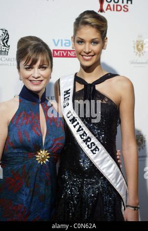 Miss Universe arrive at The 2008 YouthAIDS Gala held at The Ritz ...