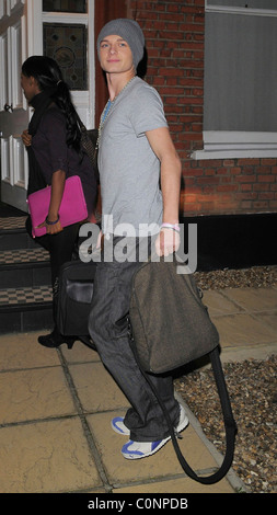Scott Bruton arrives back at The X Factor secret hideaway, after a 14 ...