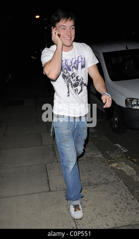 Austin Drage arrives back at the X factor house London, England - 20.10 ...