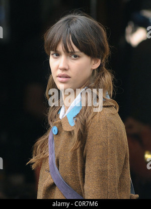 Jessica Alba filming on location of her new movie 'An Invisible Sign of ...