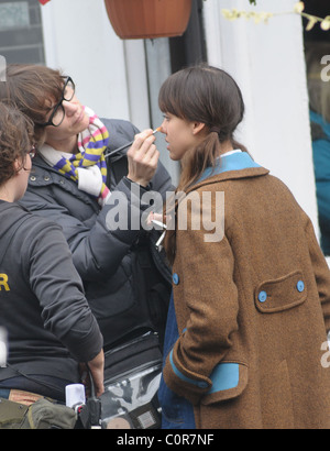 Jessica Alba filming on location of her new movie 'An Invisible Sign of ...