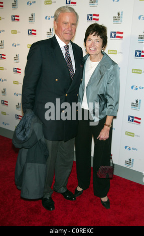Tom Brokaw and his wife Meredith Lynn Auld arrive for the gala at the ...