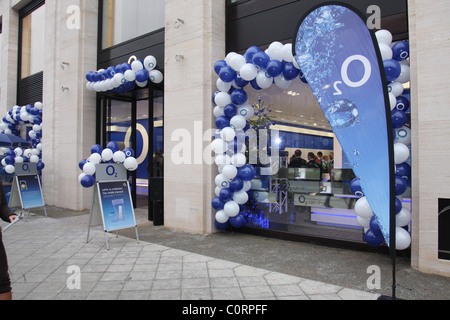 Grand opening O2 flagship store at Unter der Linden street Berlin ...
