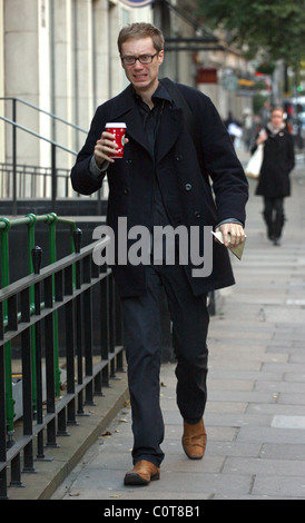 Stephen Merchant seems unimpressed with his coffee while out and about ...