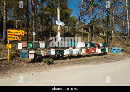 Lots of mailboxes in a row Stock Photo - Alamy
