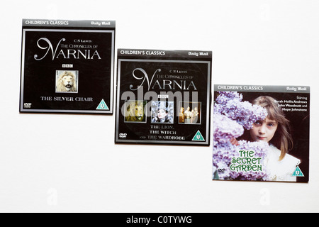 A selection of DVDs given away free with the Daily Mail newspaper Stock ...