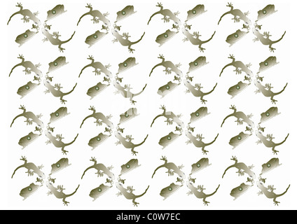 Pattern of Japanese Painting, Lizard Stock Photo - Alamy