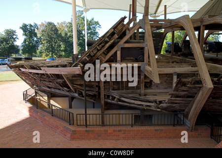 The USS Cairo Gunboat located within the National Military Park in ...