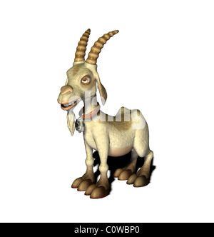 goat animal illustration comic style Stock Photo - Alamy
