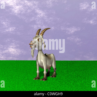 goat animal illustration comic style Stock Photo - Alamy