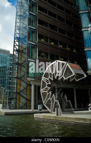 Rolling bridge Paddington Basin Stock Photo - Alamy