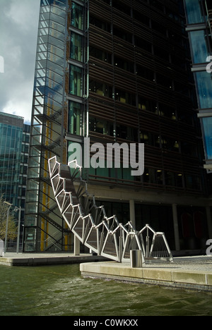 Heatherwick Studio's Rolling Bridge at Paddington Basin, London, UK ...