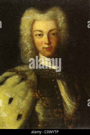 Peter II of Russia, 1715-1730, portrait painting, circa 1800 Stock ...