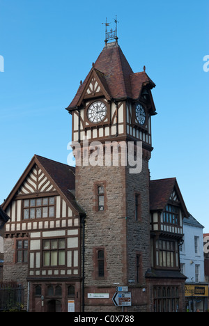 Public Library clock tower, Ledbury, Herefordshire, England, UK Stock ...