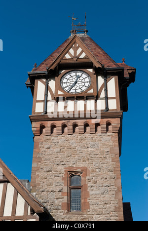 Public Library clock tower, Ledbury, Herefordshire, England, UK Stock ...