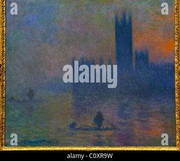 Claude Monet - Houses Parliament Effect Sunlight Fog 1904 Stock Photo ...