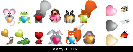 british wildlife cartoon series Stock Photo - Alamy