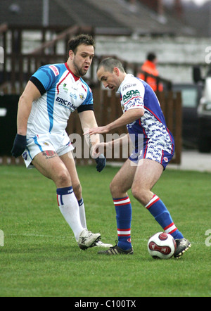 James Hooton Charity football and rugby match in aid of Adam Watene the ...