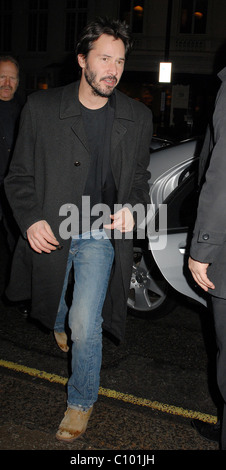 Keanu Reeves arriving at his hotel wearing old brown shoes London ...