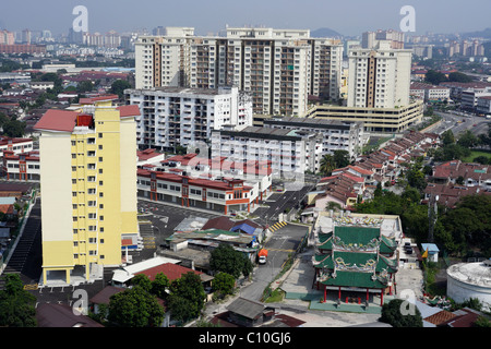 Aerial view of Ampang Village in Selangor, Malaysia. Ampang is a suburb ...