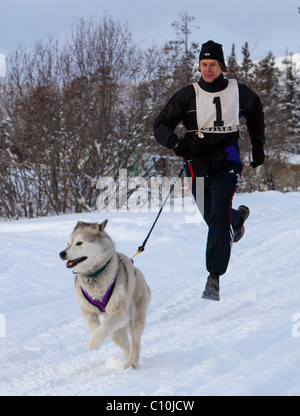 Young sport man running on countryside in cross country workout at ...