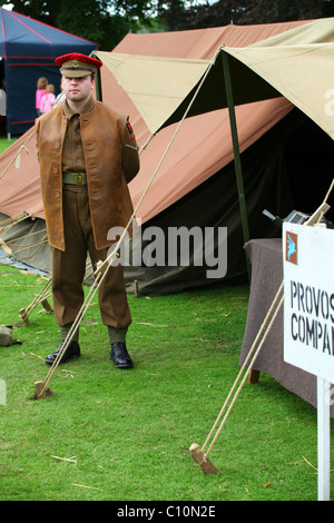 Reconstruction WW2 British Army Field HQ with field radio Stock Photo ...