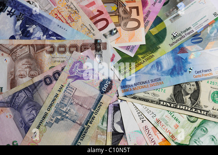 banknotes in different currencies Stock Photo - Alamy