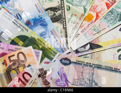banknotes in different currencies Stock Photo - Alamy