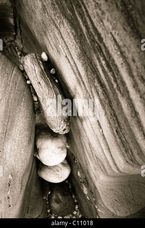 Rock formations, graphic patterned detail of seaside rocks Stock Photo ...