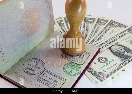 Passport, stamps, Germany Stock Photo - Alamy