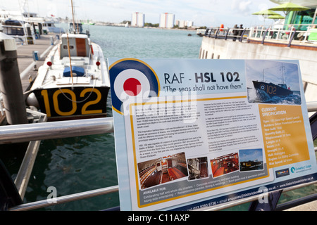 The HSL 102 / RAF High Speed Launch, boat, built 1936 by British Power ...
