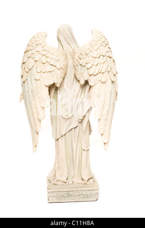 angel statue, isolated, back view Stock Photo - Alamy