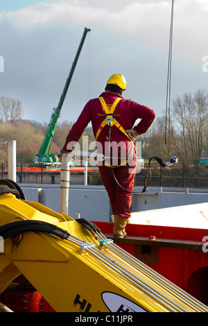 The sea-going barge Terra Marique on the River Ribble at Preston ...