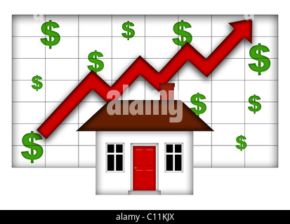 Real Estate Home Values Going Down Chart Stock Photo - Alamy
