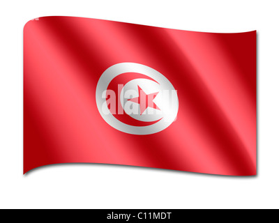 Flag of Tunisia Stock Photo - Alamy