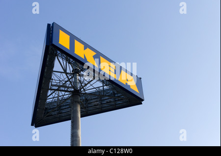 Ikea logo sign exterior Stock Photo - Alamy