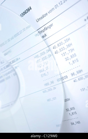 Data cd and bank statement Stock Photo - Alamy