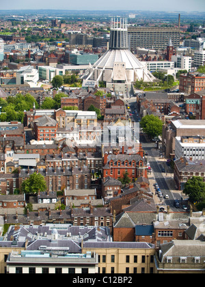 Liverpool Metropolitan Cathedral and its cityscape which view from ...